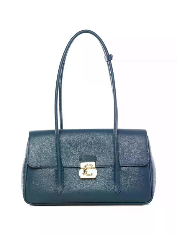 COCCINELLE Leather Turnlock Shoulder Bag - Blue