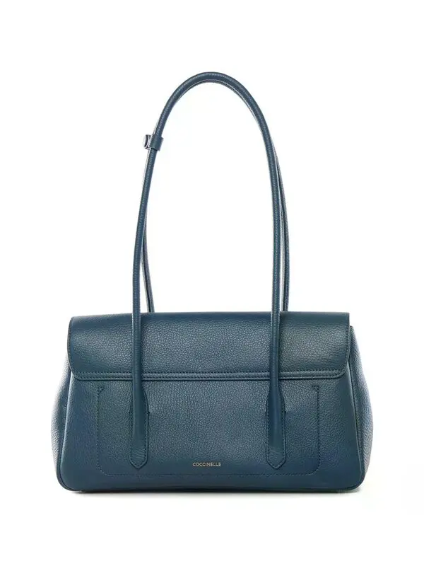 COCCINELLE Leather Turnlock Shoulder Bag - Blue