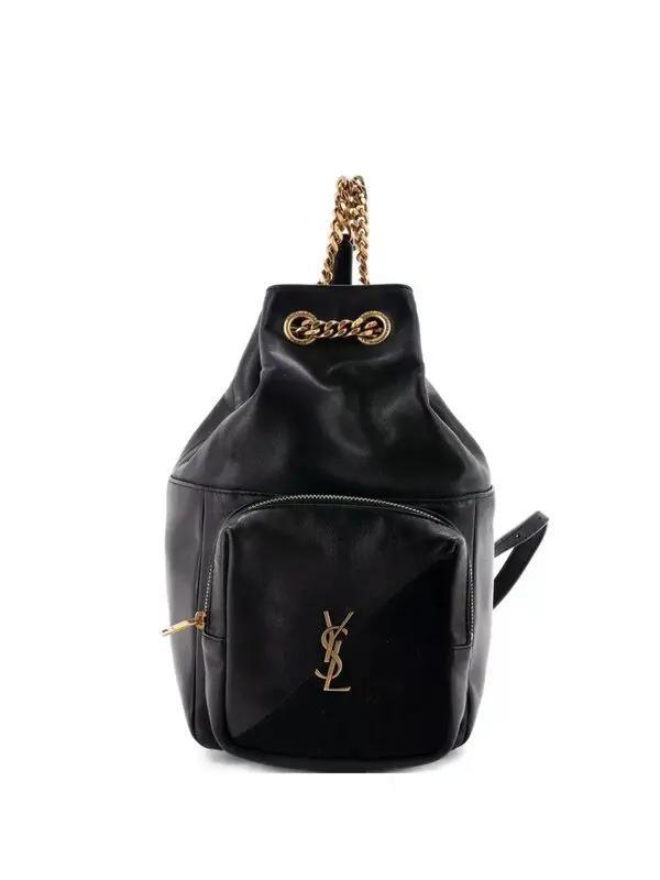 Saint Laurent Jamie Leather And Suede Backpack