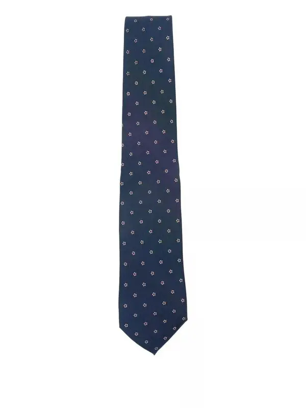 BIGI Floral-patterned Neck Tie - Blue