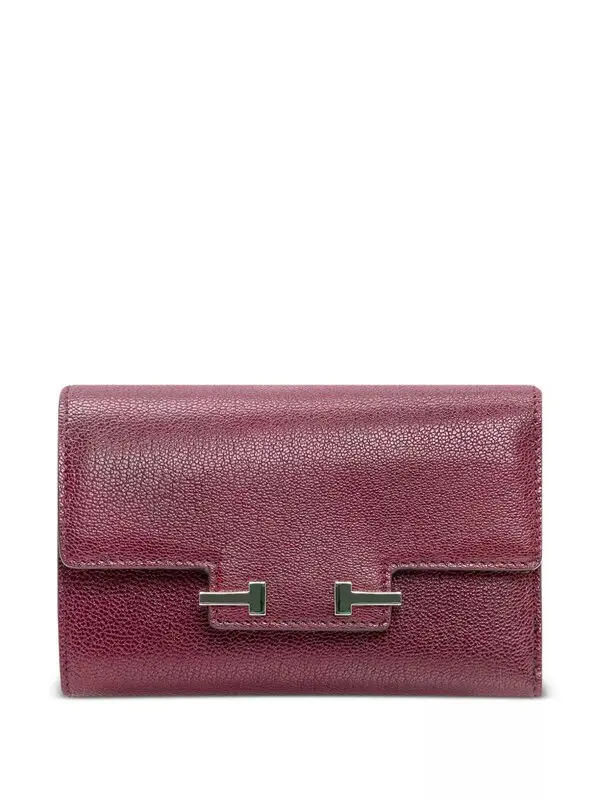 TOM FORD Grain Compact Wallet - Purple