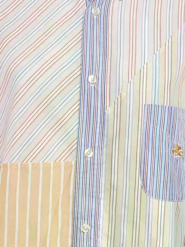 Etro Paneled Striped Shirt