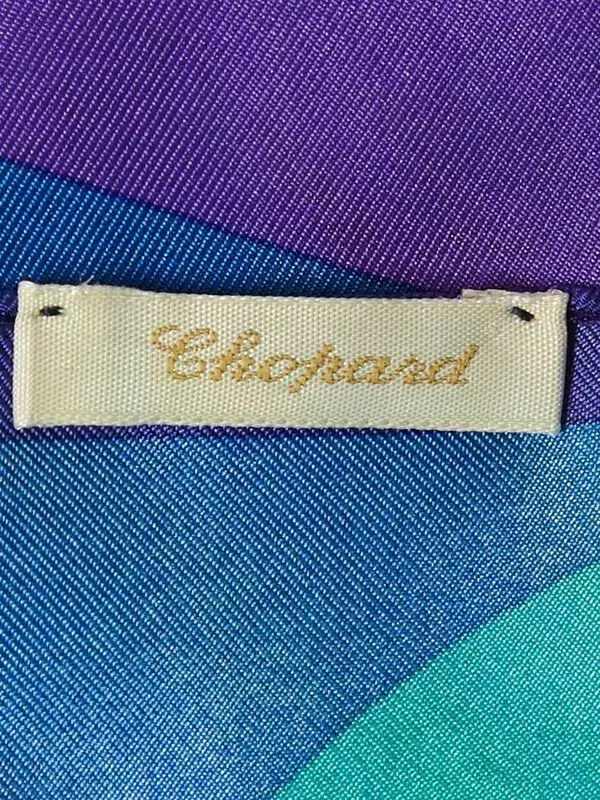 Chopard Logo-lettering Silk Scarf