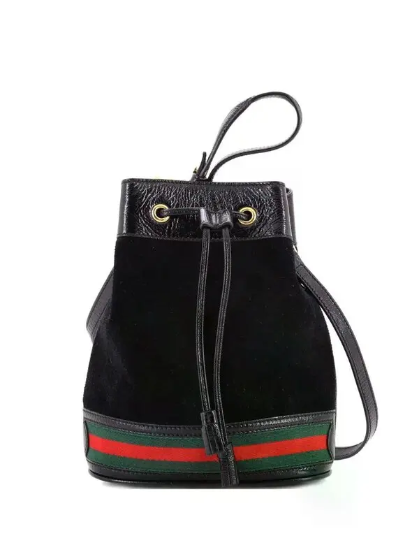 Gucci Ophidia Suede Small Bucket Bag - Black