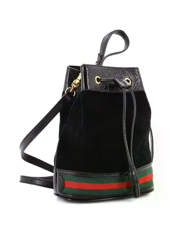 Gucci Ophidia Suede Small Bucket Bag - Black