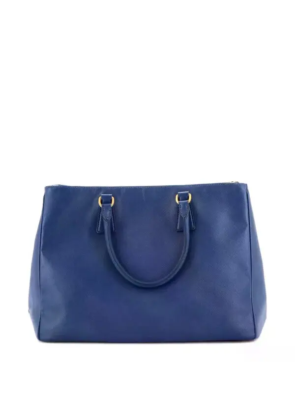 Prada Lux Saffiano Leather Large Tote Bag - Blue