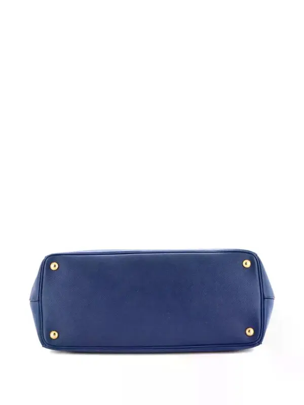 Prada Lux Saffiano Leather Large Tote Bag - Blue