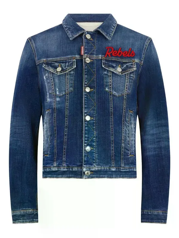 Dsquared2 Distressed-effect Jacket - Blue