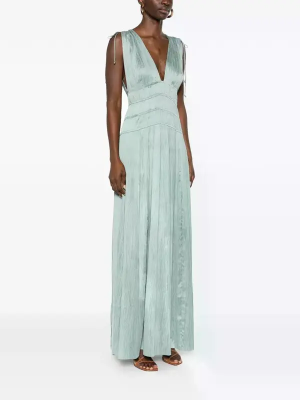 Ulla Johnson Tasneem V-Neck Maxi Dress - Green