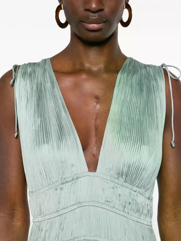 Ulla Johnson Tasneem V-neck Maxi Dress - Green