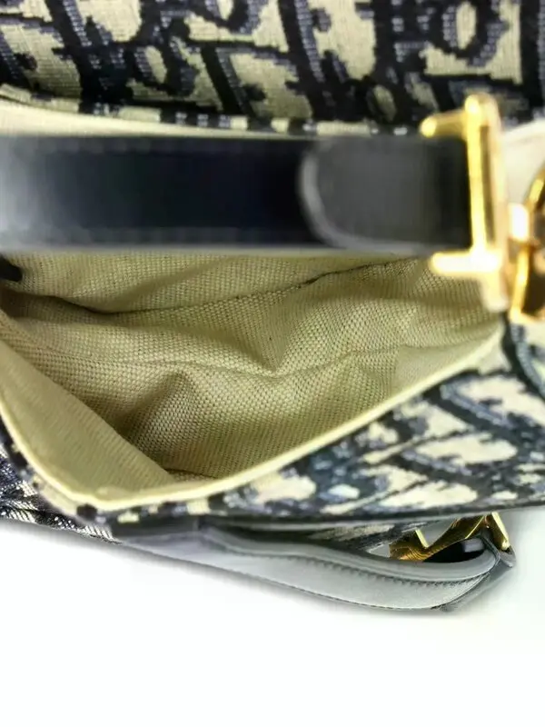 Dior Saddle Handbag Oblique Canvas Mini - Blue