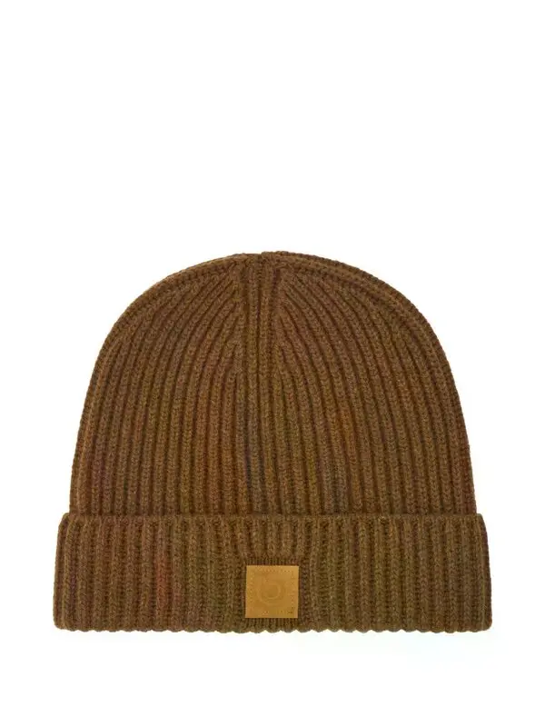 FERRAGAMO Ribbed-knit Beanie - Brown