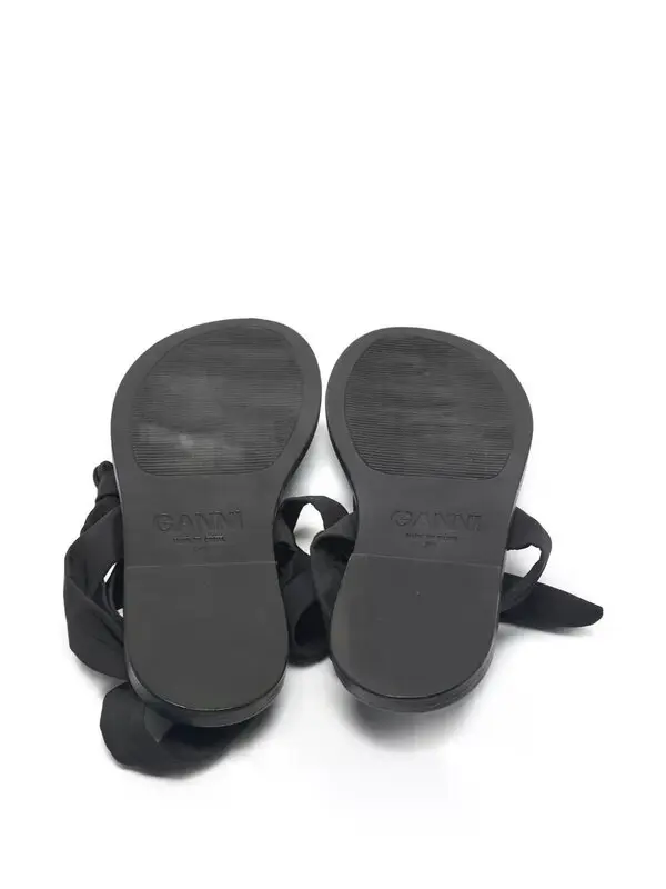 GANNI Ankle-tie Thong Sandals