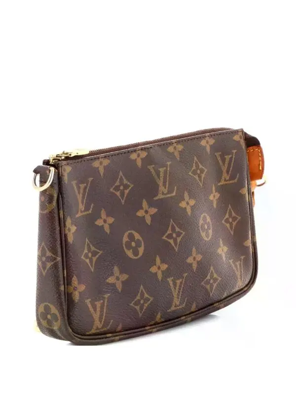 LOUIS VUITTON Pochette Accessoires Monogram Canvas Clutch Bag - Brown