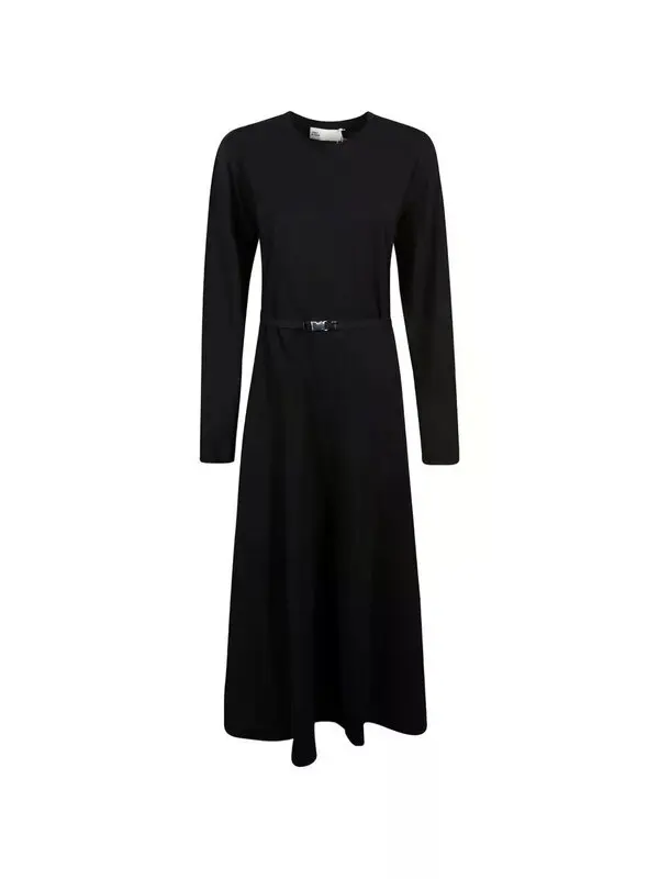 Tory Burch Buckle Long-sleeve Midi Dress
