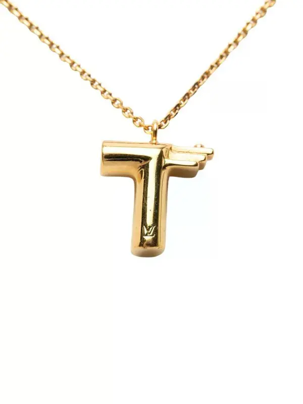 LOUIS VUITTON Plated And Me Letter T Pendant Necklace - Gold