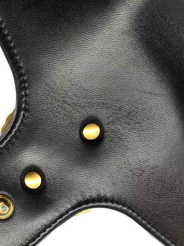 Gucci Gg Marmont Studded Matelasse Leather Small Shoulder Bag - Black