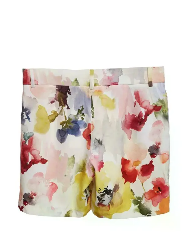 SIMONETTA Floral Print Ruffled Shorts