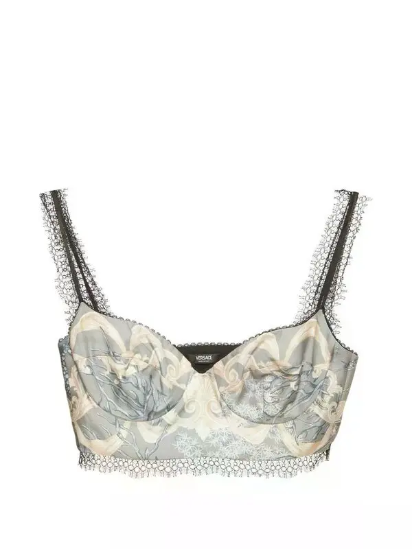 Versace Bralette Laced Top - Grey