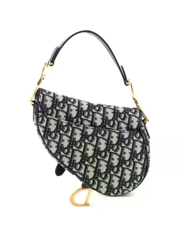Dior Saddle Handbag Oblique Canvas Mini Shoulder Bag - Blue