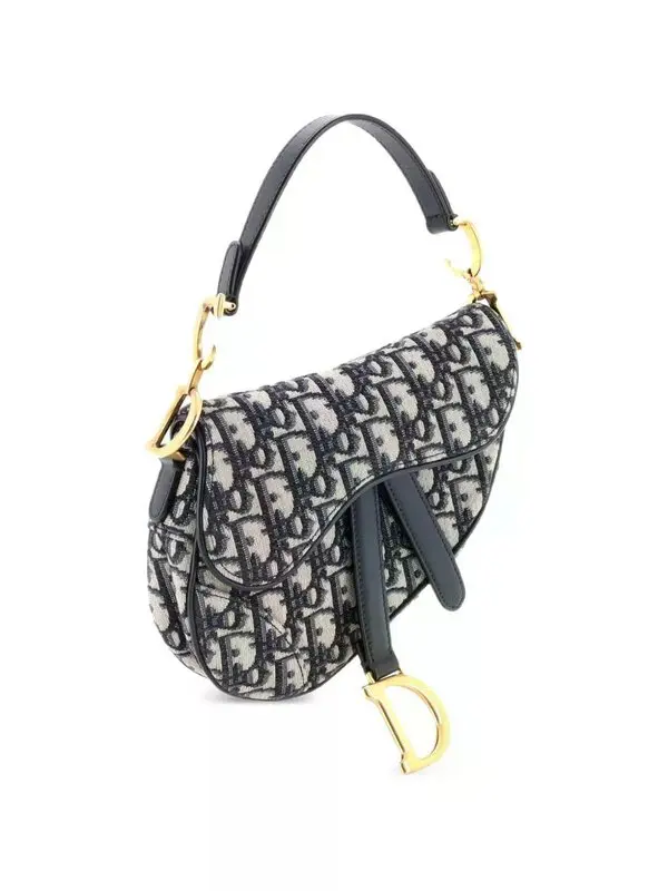 Dior Saddle Handbag Oblique Canvas Mini Shoulder Bag - Blue