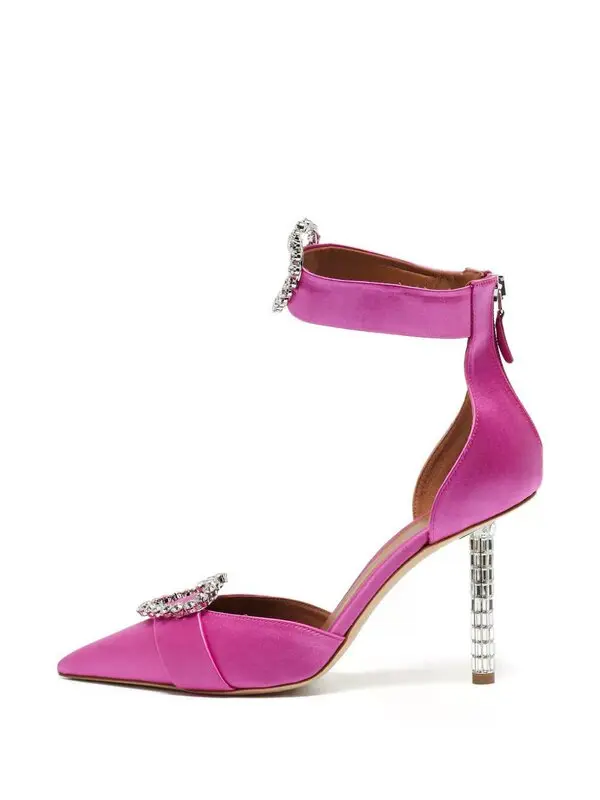 MALONE SOULIERS Crystal-embellished Pumps - Pink