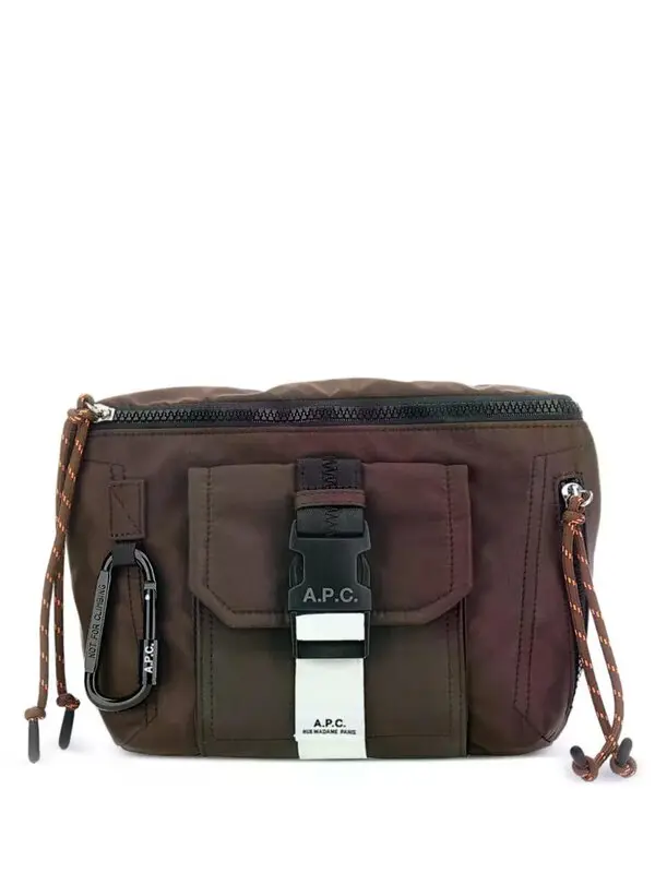A.p.c. Logo-patch Shoulder Bag - Brown