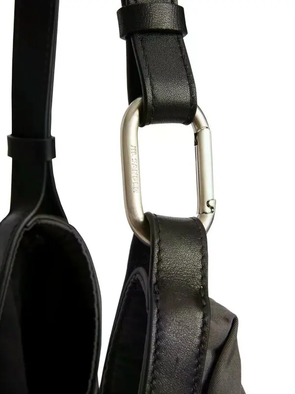 JIL SANDER Leather Strap Soft Rolled Bag - Grey