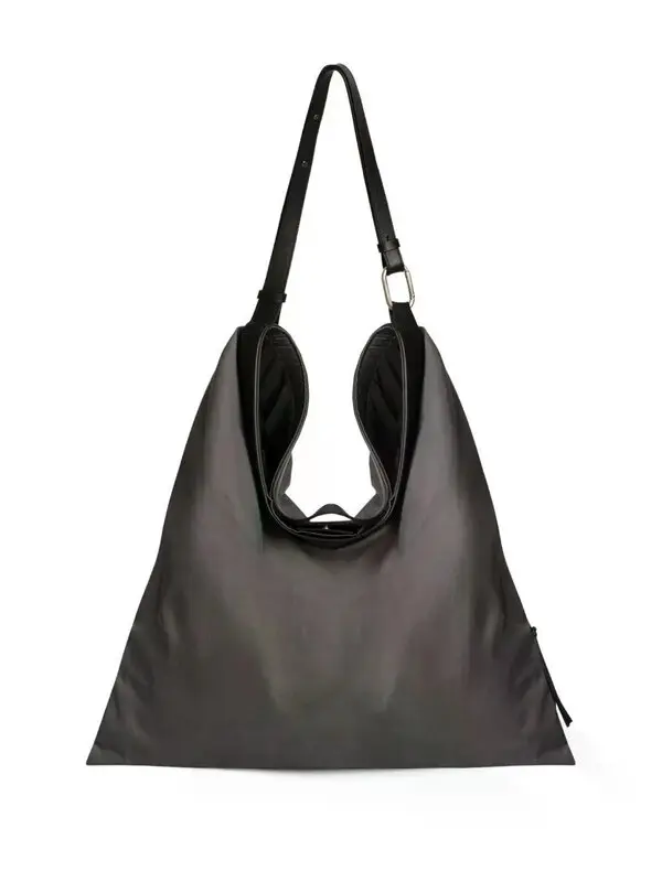 JIL SANDER Leather Strap Soft Rolled Bag - Grey