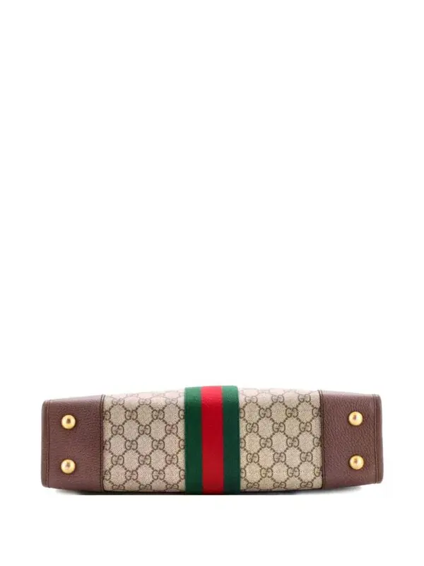 Gucci Ophidia Cut Out Handle Gg Coated Canvas Medium Tote Bag - Brown