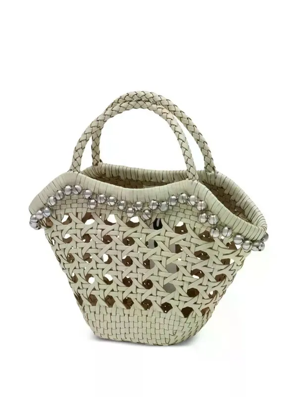 OSOI Lip Braided-handle Tote Bag - Neutrals
