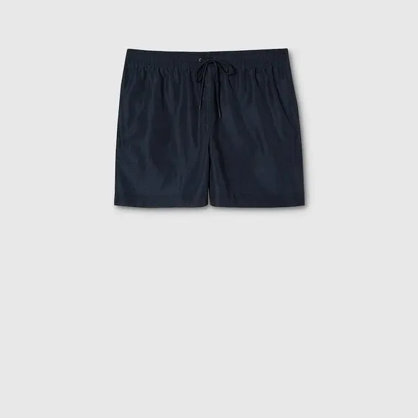 Gucci Printed Technical Poplin Swim Shorts - Blue