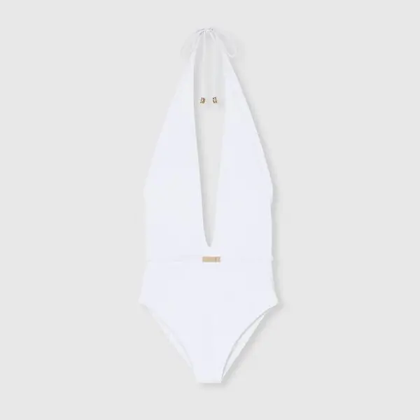 Gucci Jersey Bodysuit With Metal Tag