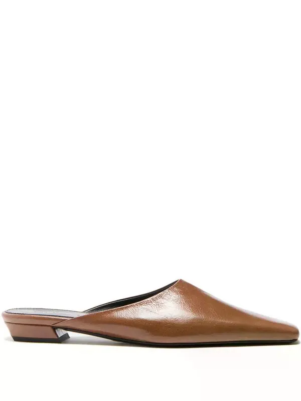 Proenza Schouler Leather Trap Mules - Brown