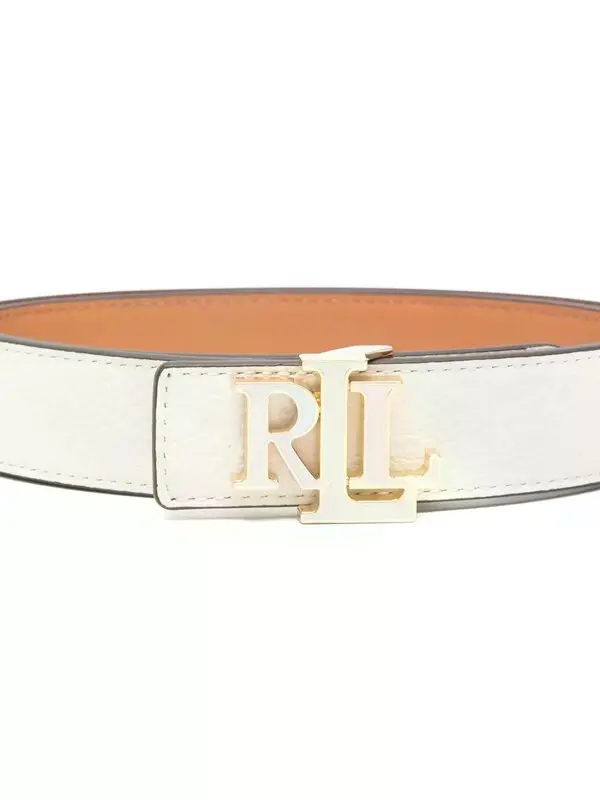 Ralph Lauren Logo-buckle Leather Belt - White