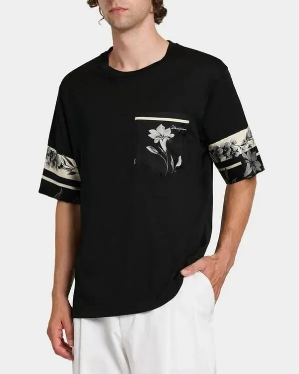 Dolce & Gabbana Apos;s Cotton And Silk Digital-print Pocket T-shirt