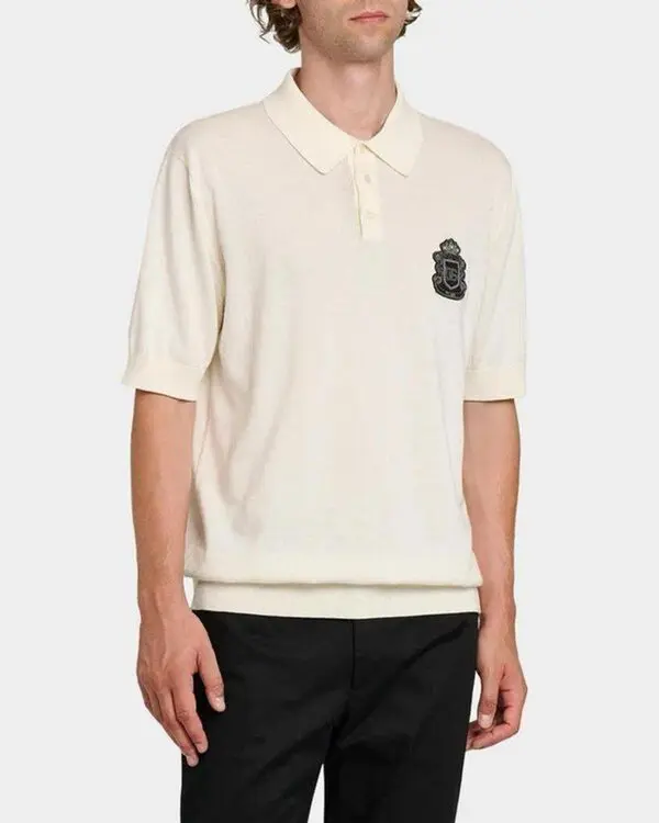 Dolce & Gabbana Apos;s Cotton Heraldic Crest Polo Shirt