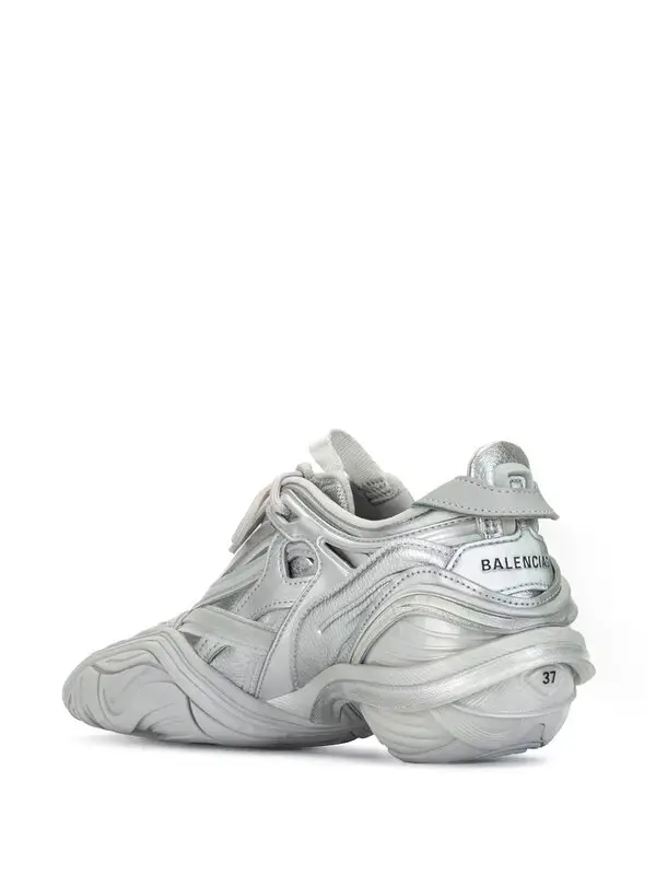Balenciaga Metallic Low-top Sneakers - Silver