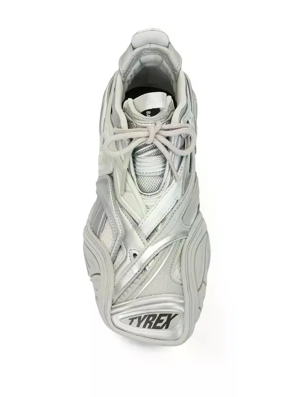 Balenciaga Metallic Low-top Sneakers - Silver