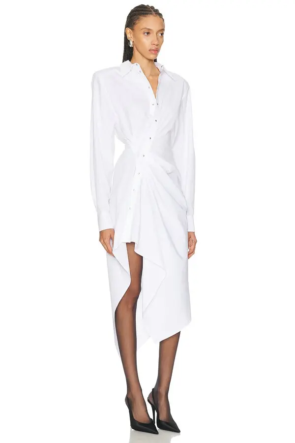 MUGLER Asymmetrical Shirt Dress