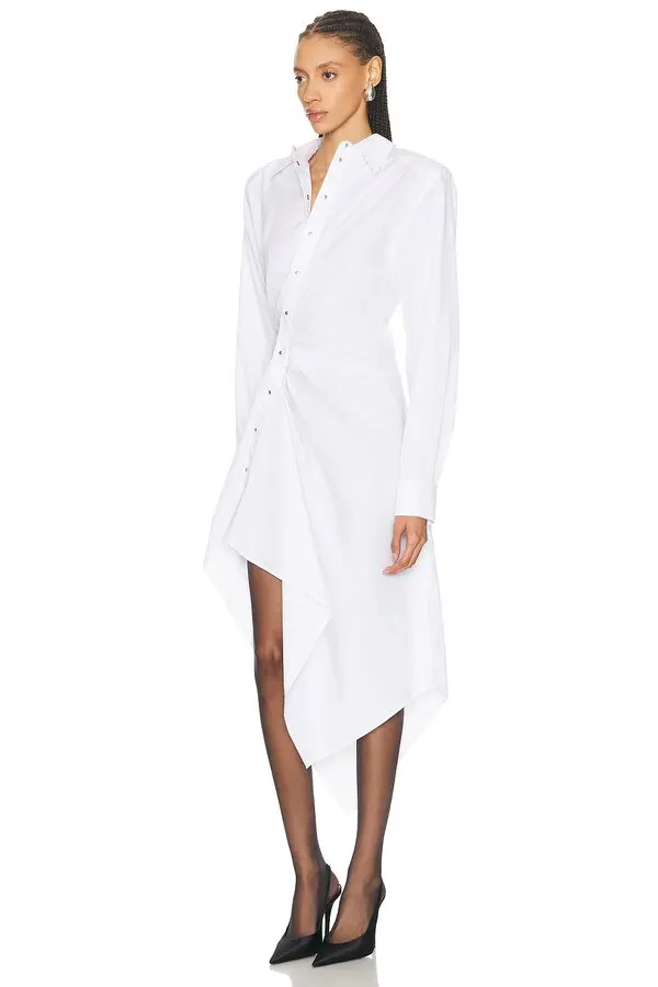 MUGLER Asymmetrical Shirt Dress
