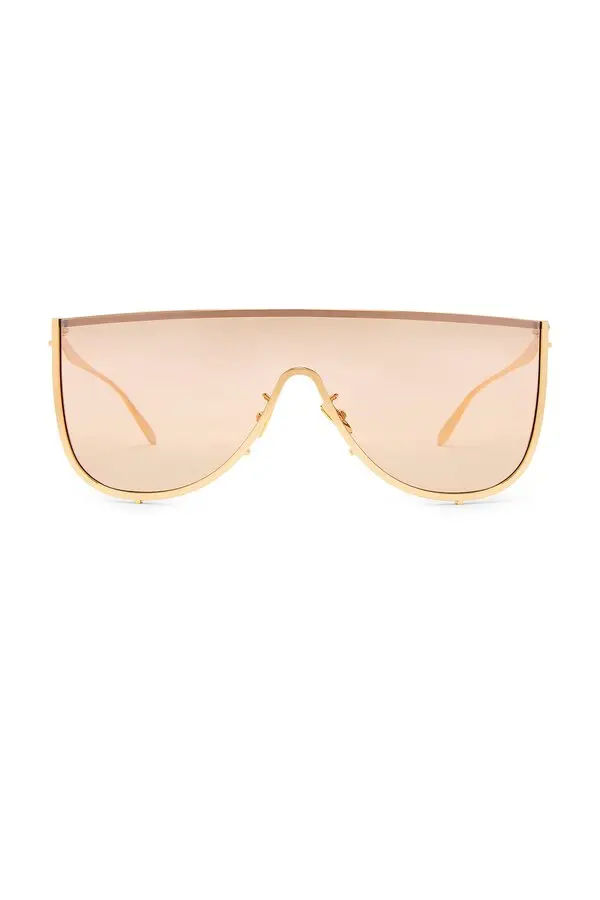 Alaïa Shield Sunglasses - Gold & Brown