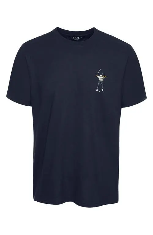 EASTSIDE GOLF Core Logo Embroidered T-shirt - Midnight Navy