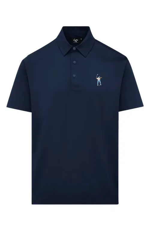 EASTSIDE GOLF Snap Placket Performance Golf Polo - Midnight Navy