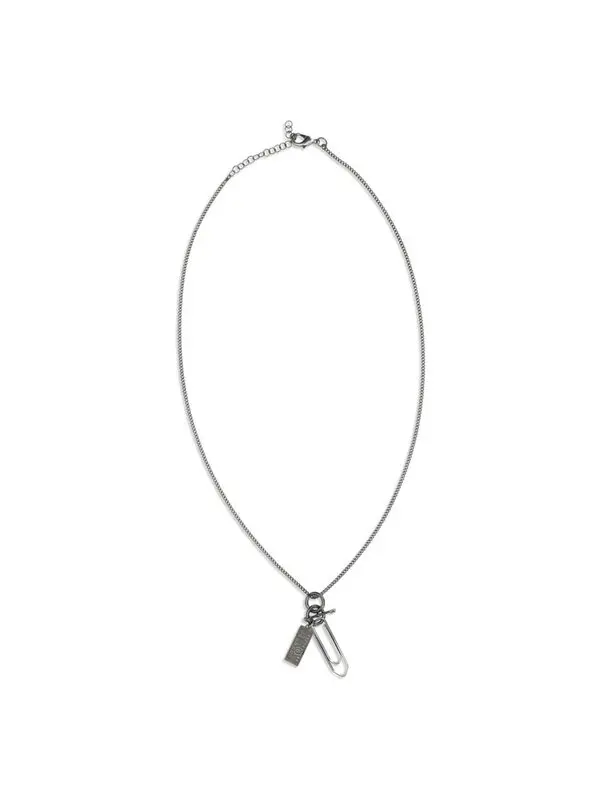 MAISON MARGIELA Metal Paperclip Necklace - Silver