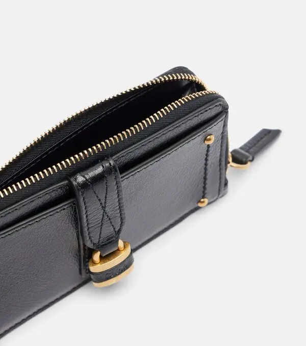 Chloé Paddington Small Leather Card Holder - Black