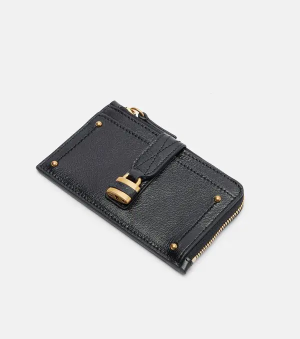 Chloé Paddington Small Leather Card Holder - Black