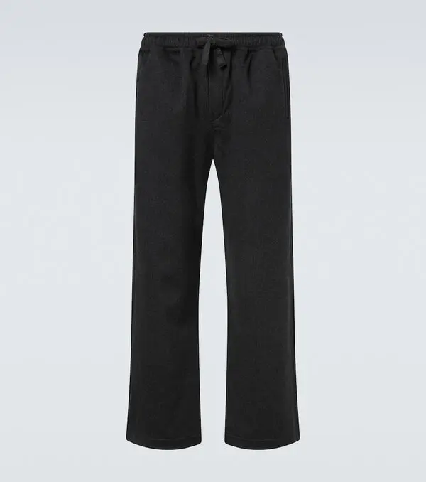 SAMAN AMEL Cashmere Straight Pants - Grey