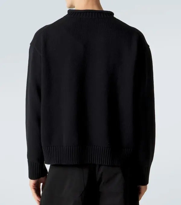 Studio Nicholson Wool And Cotton Mockneck Sweater