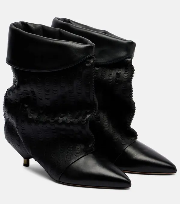 Isabel Marant Étoile Edrika 45 Laser-cut Leather Ankle Boots